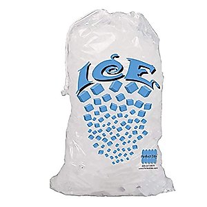 Perfectware Icebags-DS- 50ct 10lb Ice Bags with Drawstring- 50 Total Bags
