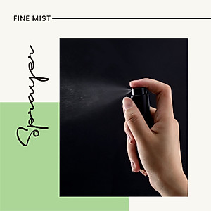 IRON BILL 5PCS/8ml Perfume Travel Refillable, Portable Perfume Atomizer Refillable, Empty Mini Size Spray Bottle for Men&Momen.（Matte Black