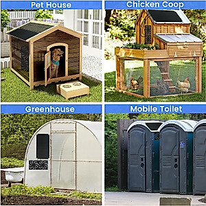 Solar Panel Fan Kit, JINHOMSOLAR 10W Dual Fan with 6.5Ft/1.9 m Cable for Small Chicken Coops, Greenhouses, Doghouses,Sheds,Pet Houses, Window Exhaust