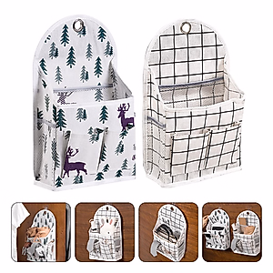 2pcs Storage Bag White Cotton Linen Student Make up Shoe Rack