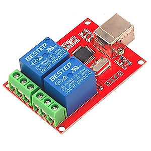 5V USB 2 Channel Relay Module Programmable Computer Control for Smart Home DC 5V