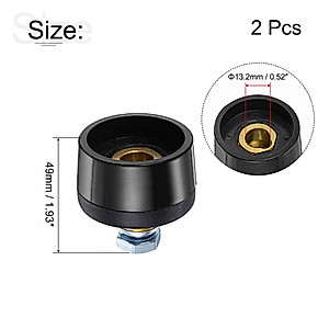uxcell TIG Welding Cable Panel Connector Socket Quick Fitting DKJ 50-70, Black, 2Pcs