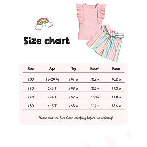 Crazyme Toddler Girl Clothes Short Sleeve T-Shirt Top Pirnted Short Set Baby Girl Outfits 18 Month-5T Girl Clothes