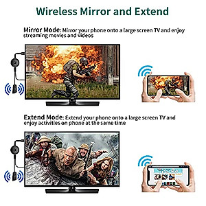 DRYMOKINI 4K Wireless HDMI Adapter, WiFi Streaming Movies, Shows, and Live TV Receiver from iPhone, iPad, Android, Tablet, Window to HDTV/Monitor/Projector, Miracast, Airplay, DLNA, Chrome