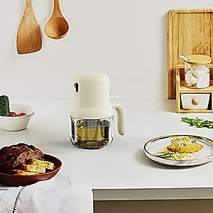 Cooking oil spray bottle, 180ml Glass Olive Oil Sprayer Mister for cooking, Refillable Food Grade Oil Vinegar Spritzer Sprayer Bottles Widely Used Air Fryer, Salad, Baking, Grilling, Frying