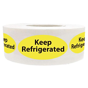 Keep Refrigerated Stickers,0.75 x 1.5 Inches Keep Refrigerated Labels for Pharmacy, Drug Stores, Warning Labels, and Health clinics(500 pcs）