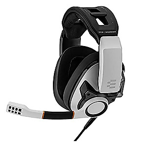 EPOS I Sennheiser GSP 601 Gaming Headset, Noise-Cancelling Mic, Flip-to-Mute, Ergonomic Headband, Foam Ear Pads, Compatible with PC, Mac, PS4, PS5, Xbox Series X, Xbox One, & Nintendo Switch (White)