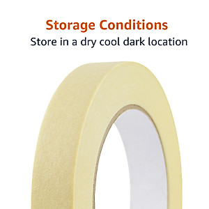 Amazon Basics Masking Tape, 0.7 Inch x 180 Feet - Pack of 3 Rolls
