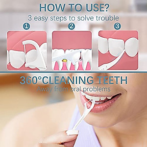 ADENSYANG Dental Floss Picks Dispenser - Pop-up Flossers Holder - Automatic Floss Dispenser - Reusable Dental Pick Dispenser, 1 Box 100 Count, Clean Teeth No Break, More Convenient