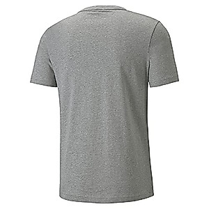 PUMA Men's Standard BMW MMS Essentials Logo Tee, Medium Gray Heather, Large