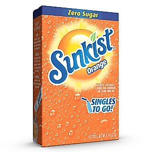 Sunkist Singles to Go Drink Mix Variety Pack, 1 Orange, 1 Grape, 1 Pineapple, 1 Lemon Lime, 1 Strawberry, 1 Red Punch, 1 CT, 1 CT