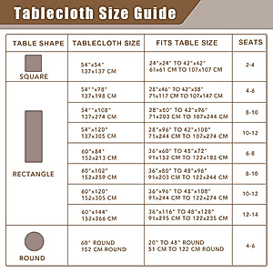 Fitable Nature Faux Linen Tablecloths Rectangle 60 x 84 Inch - 2 Pack Neutral Table Clothes for 4-6 Foot Tables, Wrinkle-Proof Faux Burlap Table Cover for Dining, Farmhouse, Outdoor Picnic, Camping