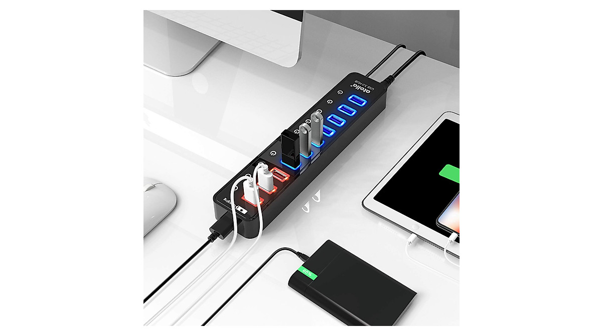 Atolla Powered USB 3.0 Hub with 11 Ports