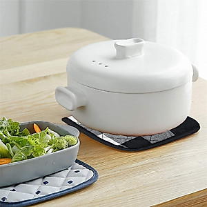 N//A 4/6 Pack Buffalo Check Plaid Pot Holders with Pocket,Kitchen Hot Pad Oven Mitts for Cooking and Baking Square 7.9" X 9.1" (Red, 6 Pack)