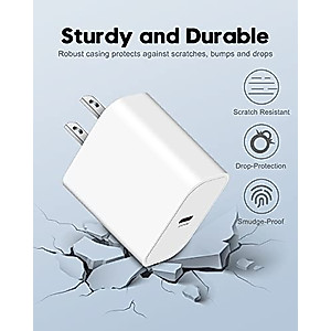 iPhone 14 13 12 11 Fast Charger 10FT [Apple MFi Certified], 2Pack 20W USB C Wall Charger Block Charging Box + 10 FT Long Cord USB-C to Lightning Cable for iPhone 14/Plus/13/12/11/Pro Max/Mini/XS iPad