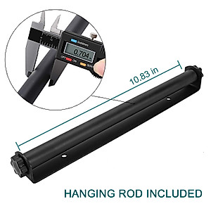 Eastore Life Hanging Knife Holder with 4 Hooks, Knife Block with Cutting Board Holder, Stainless Steel in Black Finish, Hanging Rod Included, Easy to Install