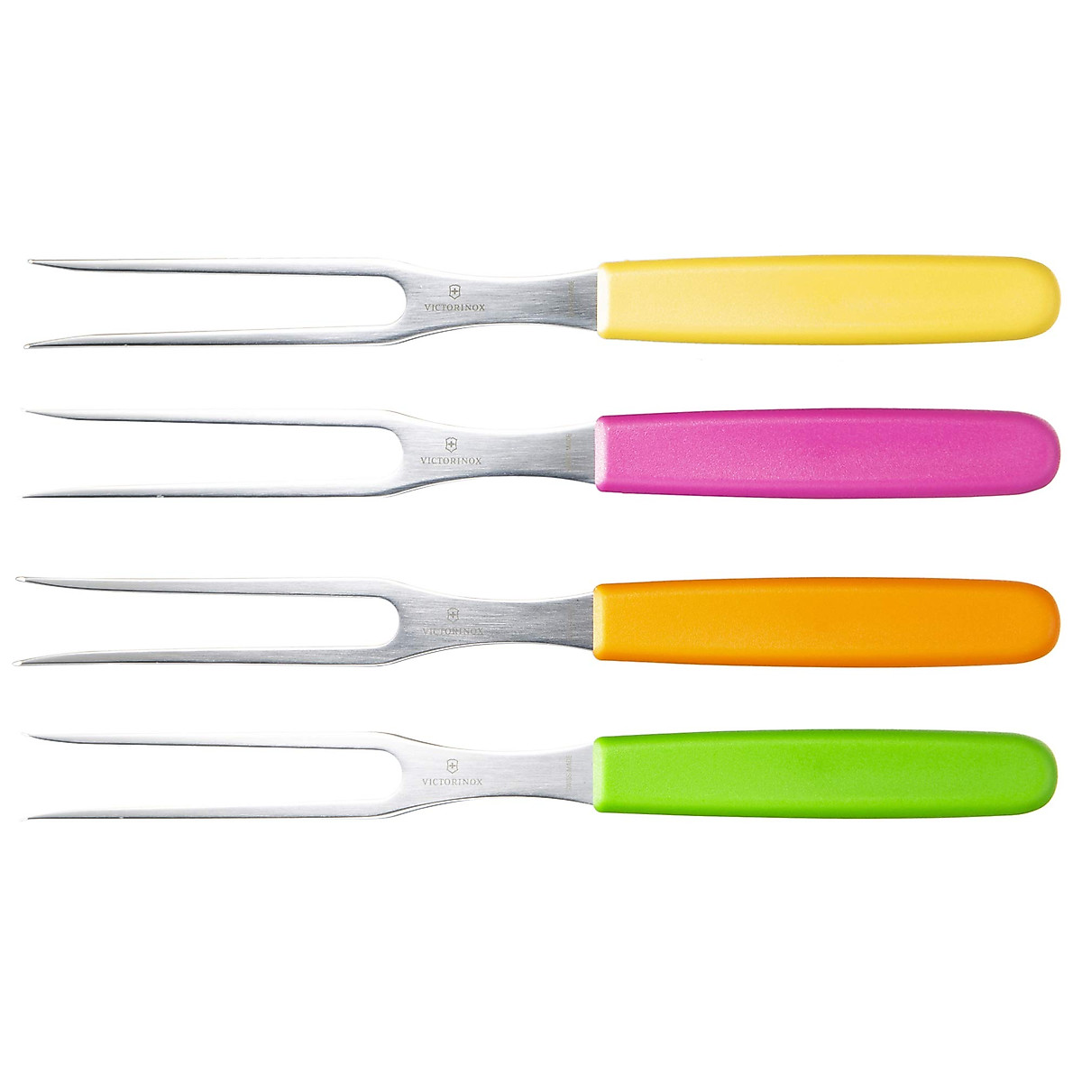 Victorinox 5.2106.15L8B Carving Fork Delicately Carves, Slices and Picks Up Meat Straight Blade in Yellow, 5.9 inches