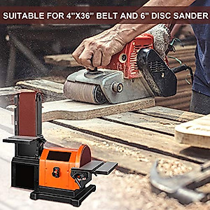 Sanding Belts and Sanding Discs Set for Power Combination Disc & Belt Sander 10 PCS 4 x 36” Aluminum Oxide Sanding Belts and 12 PCS 6” PSA Self Adhesive No-hole Sticky Back Sanding Discs(80-400 Grit) 
