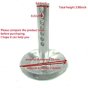 BRGMAX 1 Pair 69212 Heavy-Duty Snow Plow Skid Shoe Blade Protector Skid Shoe with Round Shaft and Adjustable Pin Placement Lock Plow Skid Feet