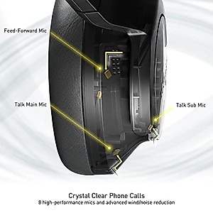 Technics Wireless Noise Cancelling Headphones, High-Fidelity Bluetooth Headphones with Multi-Point Connectivity, Impressive Call Quality, and Comfort Fit - EAH-A800-K Black