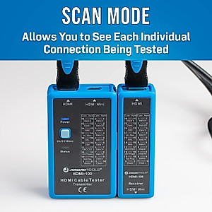 Jonard Tools HDMI-100 HDMI Cable Tester for HDMI and Mini HDMI Cables, Black
