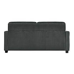 DHP Signature Sleep Casey Velvet Sofa with Memory Foam Mattress, Gray, Queen