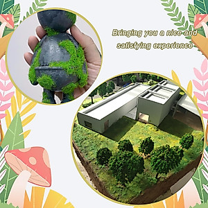Warmtree 4Pcs Mixed Static Grass Terrain Powder 3mm Diorama Grass Model Grass Diorama Supplies Terrain Model Kit Sand Table Simulation Landscape War Game Miniatures Fairy Garden