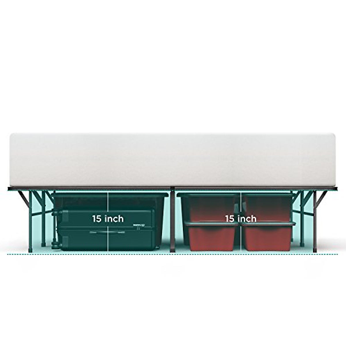 ZINUS SmartBase Heavy Duty Mattress Foundation / 16 Inch Metal Platform Bed Frame / No Box Spring Needed / Sturdy Steel Frame / Underbed Storage, Full