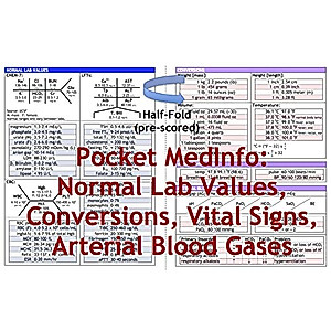 MedInfo - Pocket Medical Reference, Lab Values, History and Physical Exam (Laminated)
