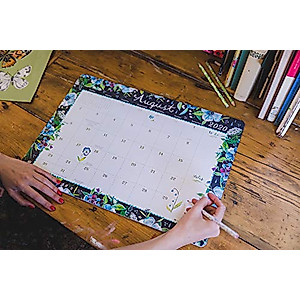 Katie Daisy 2021 Desk Pad Calendar (17-Month Aug 2020 - Dec 2021, 18.75" x 13.5")