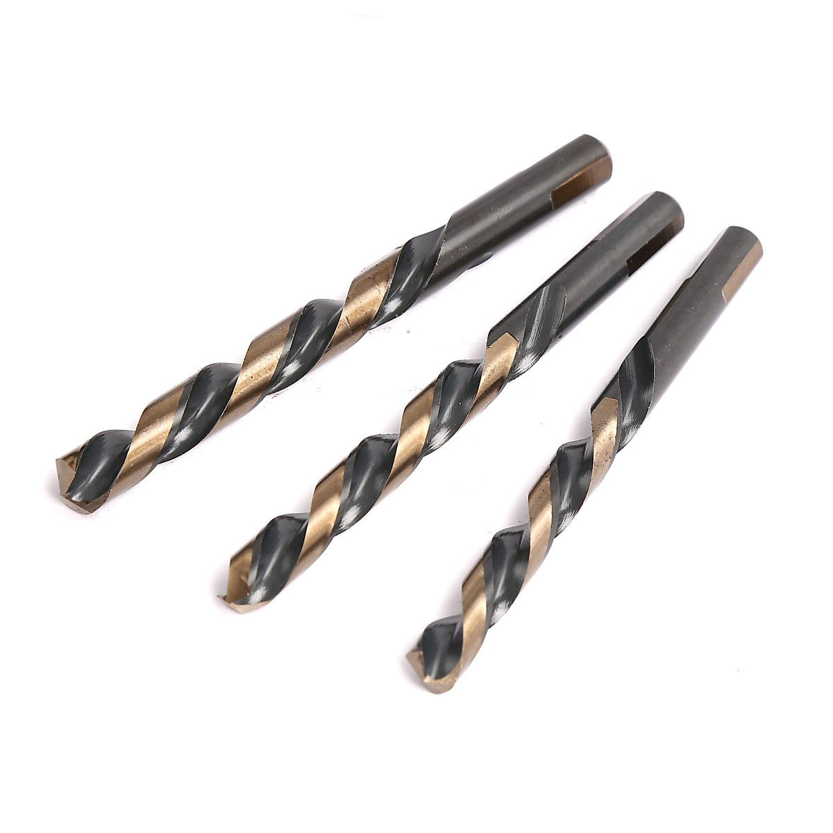 Left Hand Drill Bit Set, 15 Piece | M2 HSS with Titanium Nitride Coating | SAE (1/16" - 1/2")
