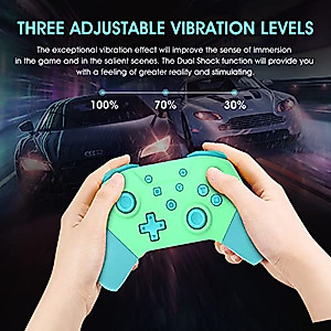 Comdigio Switch Controller, Wireless Switch Pro Controllers for Nintendo Switch/Switch Lite/OLED, Switch Remote Gamepad Support NFC/Home Wake-Up/Gyro Axis/Turbo and Dual Vibration