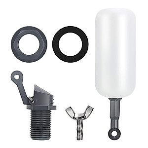 meekoo Float Ball Valve, 3/4 Inch Male Automatic Fill Feed Humidifier Tank Water with Adjustable Arm for Ponds, Livestock Water Trough, Aquariums, Aquaculture, Hydroponics and Reservoir(2 Pack)