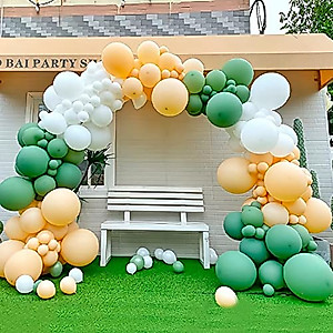 LANGXUN 12ft Table Balloon Arch Kit For Birthday Decorations, Party,Wedding and Graduation Decorations, Christmas Decorations Baby Shower Bachelor Party Supplies (WHite -10ft Balloon Arch)