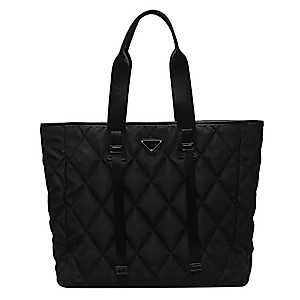 Women's Tote Bags Autumn Winter Lady Shoulder Bag Nylon Handbags Large Capacity Shopper Bag (40cmx13cmx34cm,Black)