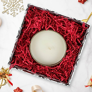 MagicWater Supply Soft & Thin Cut Crinkle Paper Shred Filler (1 LB) for Gift Wrapping & Basket Filling - Red