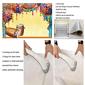 Indian Traditional Wedding Backdrop Orange Flower Marigold Marriage Traditional Festival Photography Background Hindu Curtain Bridal Shower Party Decorations Banner 7x5FT