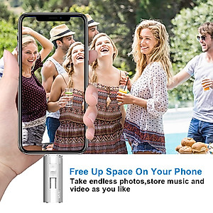 USB 3.0 Flash Drives, Y-Disk Photo Stick External Storage Memory Stick Compatible with Phone, iPad, Android, PC and More Devices (128GB, Gray)