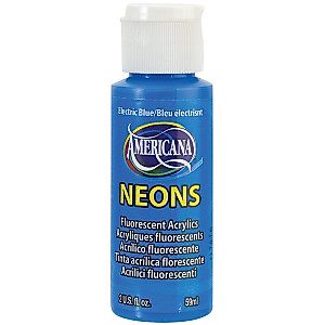 DecoArt Americana Neon's Paint, 2-Ounce, Electric Blue