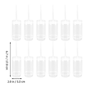 60Pack Cake Push Pop Containers with Lids, Reusable Cake Push Pops, Muti-purpose Push Pop Cake Containers, Plastic Cake Push-up Pop Shooter for Cupcake, Confetti, Homemade Ice Cream,Desserts