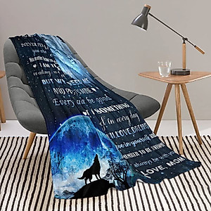 Nahjiiem Son Blanket Son Gifts to My Son Blanket Son Gifts from Mom Valentine's Day Birthday Gifts for Son 50" × 60"