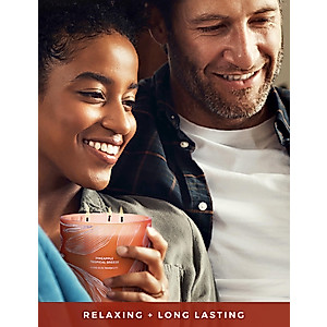 Pineapple Tropical Breeze 3 Wick Candle Large - Highly Scented Candle for Home 14.5 oz - Soy Candle - Home Fragrance Candles - Aromatherapy Relaxing Candle - Pineapple Paradise Candle for Men & Women