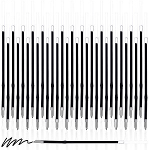 30 Pieces Pen Refills Black Ink Pen Refills Ballpoint Pen Refill 1.0 mm Replacement Ink Refill Bulk for Retractable Pens Office School Supplies, Medium Point (Black)