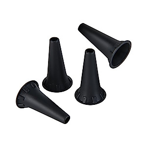 HealthSmart Disposable Otoscope Tips Ear Specula for KaWe PICCOLIGHT Otoscope 4.0mm, Black, 100 Count