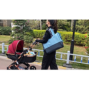 Lumier Diaper Tote Bag -Travel Bag with Changing Pad, Stroller Strap, Pacifier Case -Baby Boy Girl Registry Gift for Mom,Dad