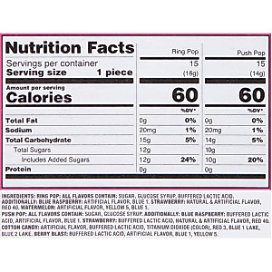 Ring Pop Push Pop 30 Count Summer Candy Box - Assorted Fruity Lollipop Candy Gift Box - Fun Candy For Birthdays, Party Favors, Pool Parties, 4th of July & Summer Fun - Summer Treats Loved by Kids