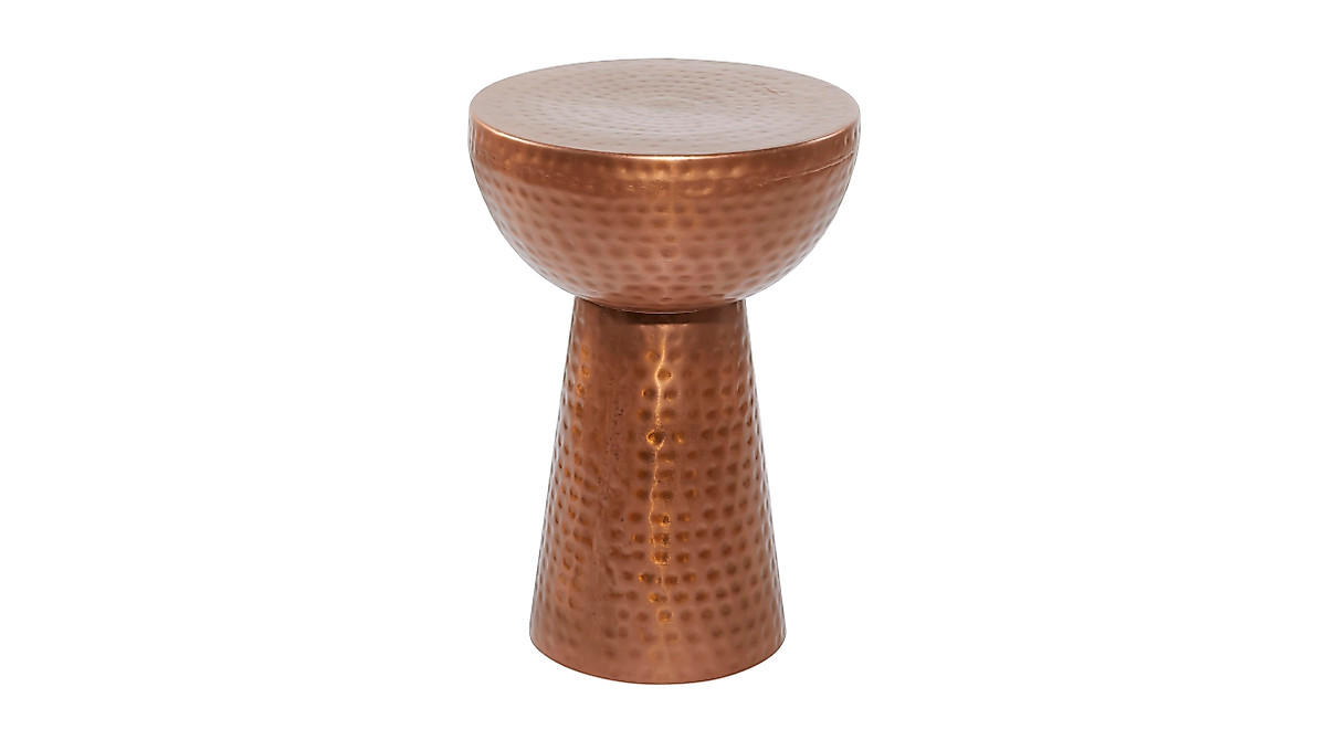 Deco 79 Copper Metal Side Table - Unique Modern Design