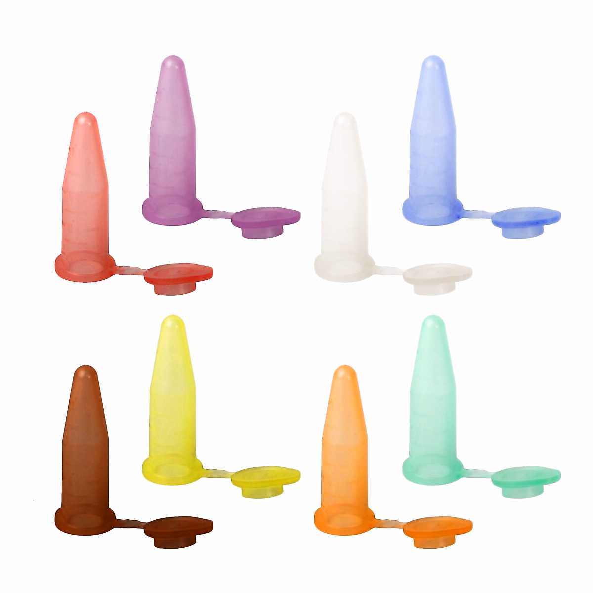 Bio Plas 4049 Polypropylene 0.6mL G-Tube Snap Cap Microcentrifuge Tube, Autoclavable, Assorted Colors (Pack of 500)