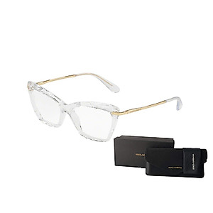 Dolce & Gabbana DG5025 3133 53M Crystal Cateye Eyeglasses For Women+ BUNDLE with Designer iWear Eyewear Kit