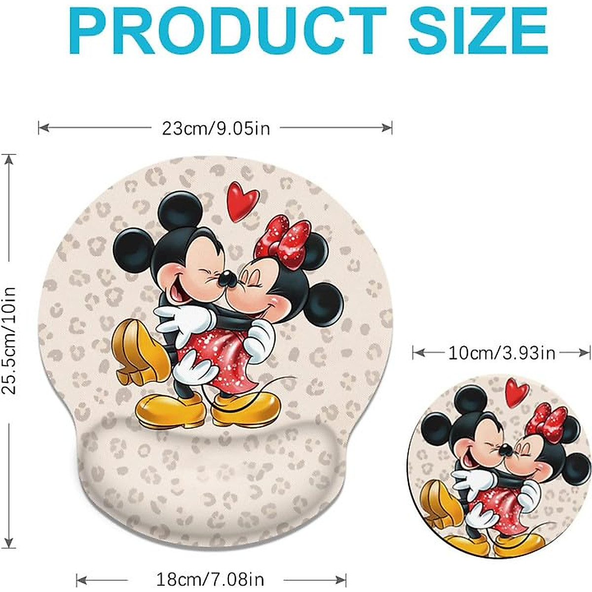 Capriceblue Ergonomic Mouse Pad with Wrist Support Matching a Cute Coaster, Wrist Rest Mouse Pads for Home Office Computer, Laptop, Mac, Comfortable for Easy Typing Pain Relief